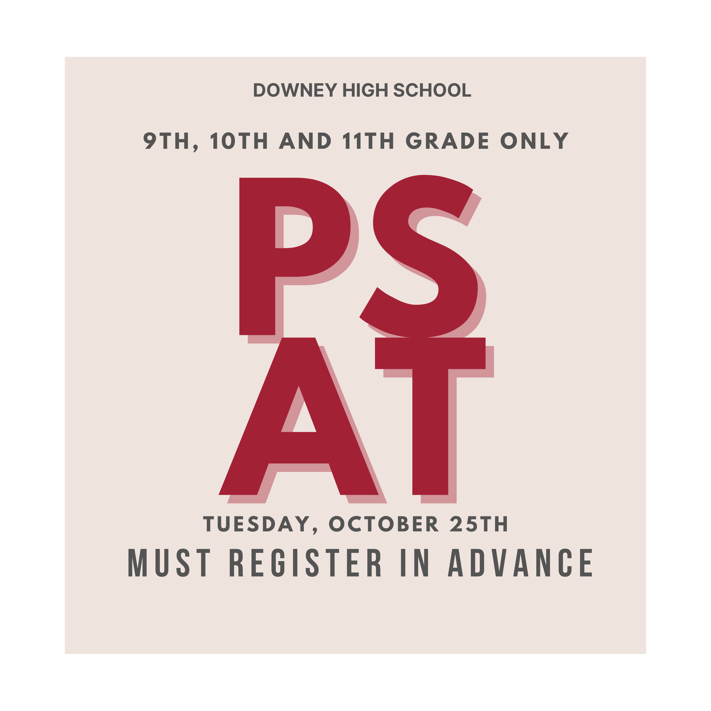 PSAT Testing Information | Downey High School