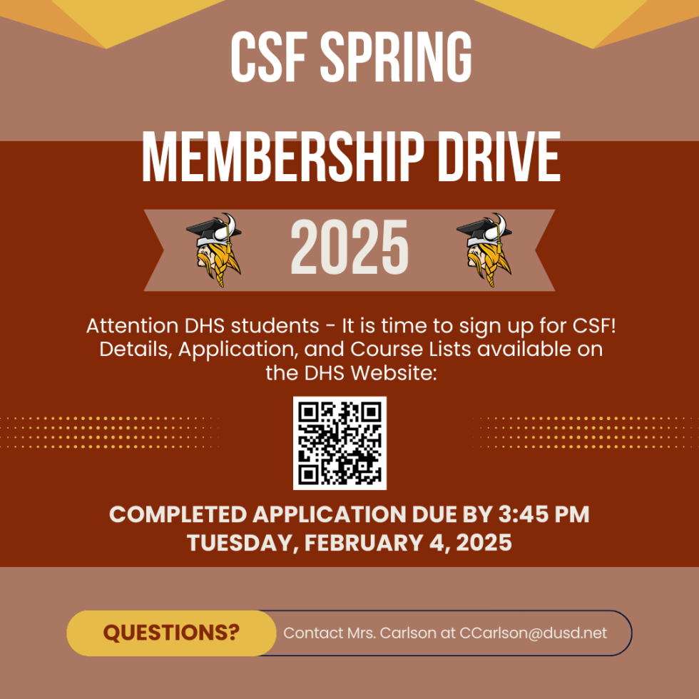 CSF 2025 Spring Membership Drive | Downey High School