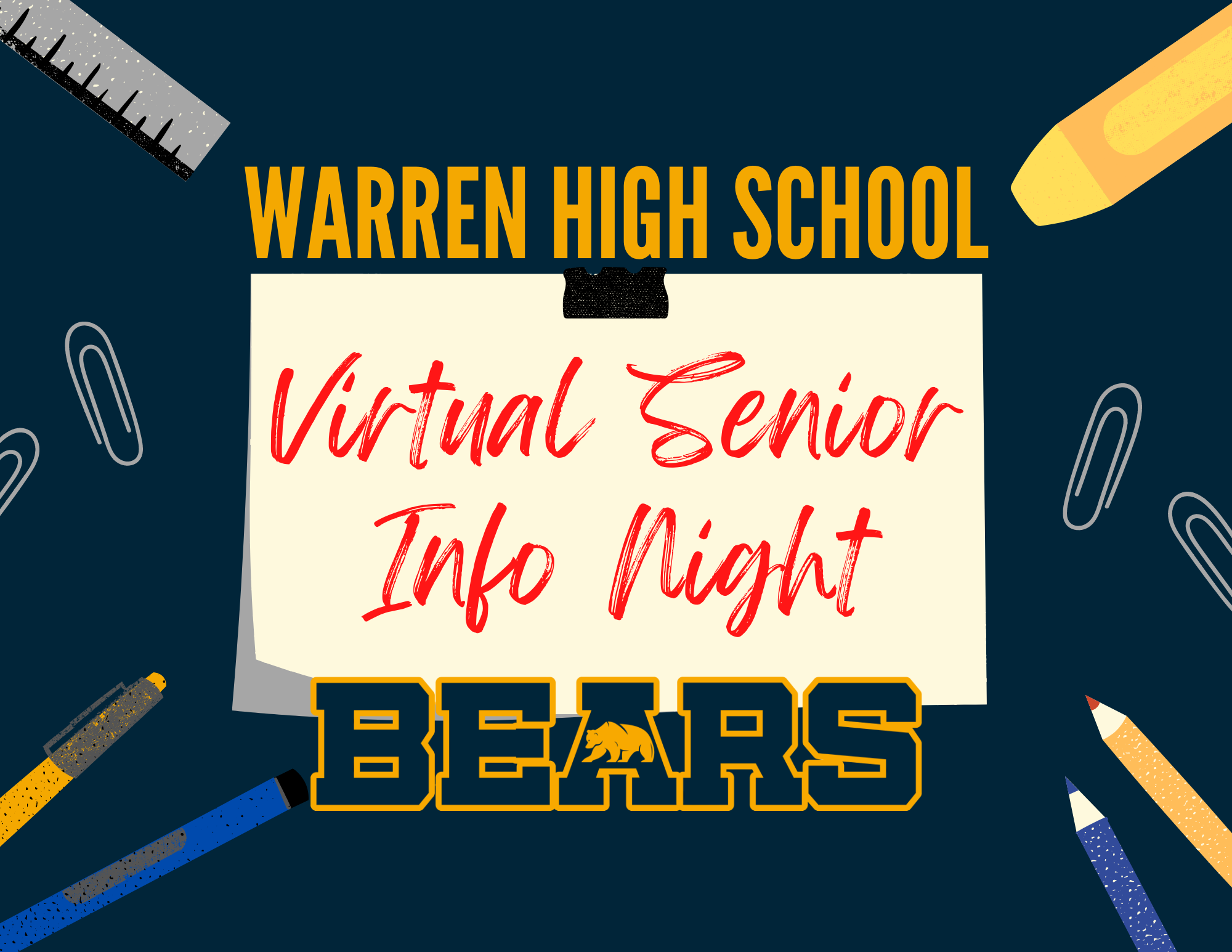 Senior Info Night | Warren High School