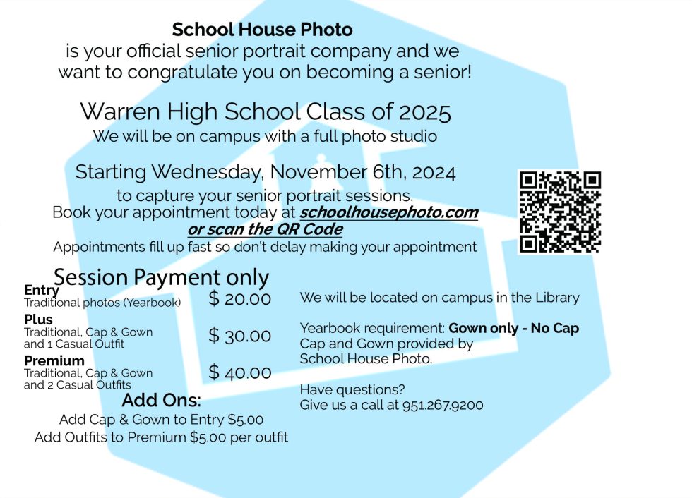 Senior Portrait Information | Warren High School