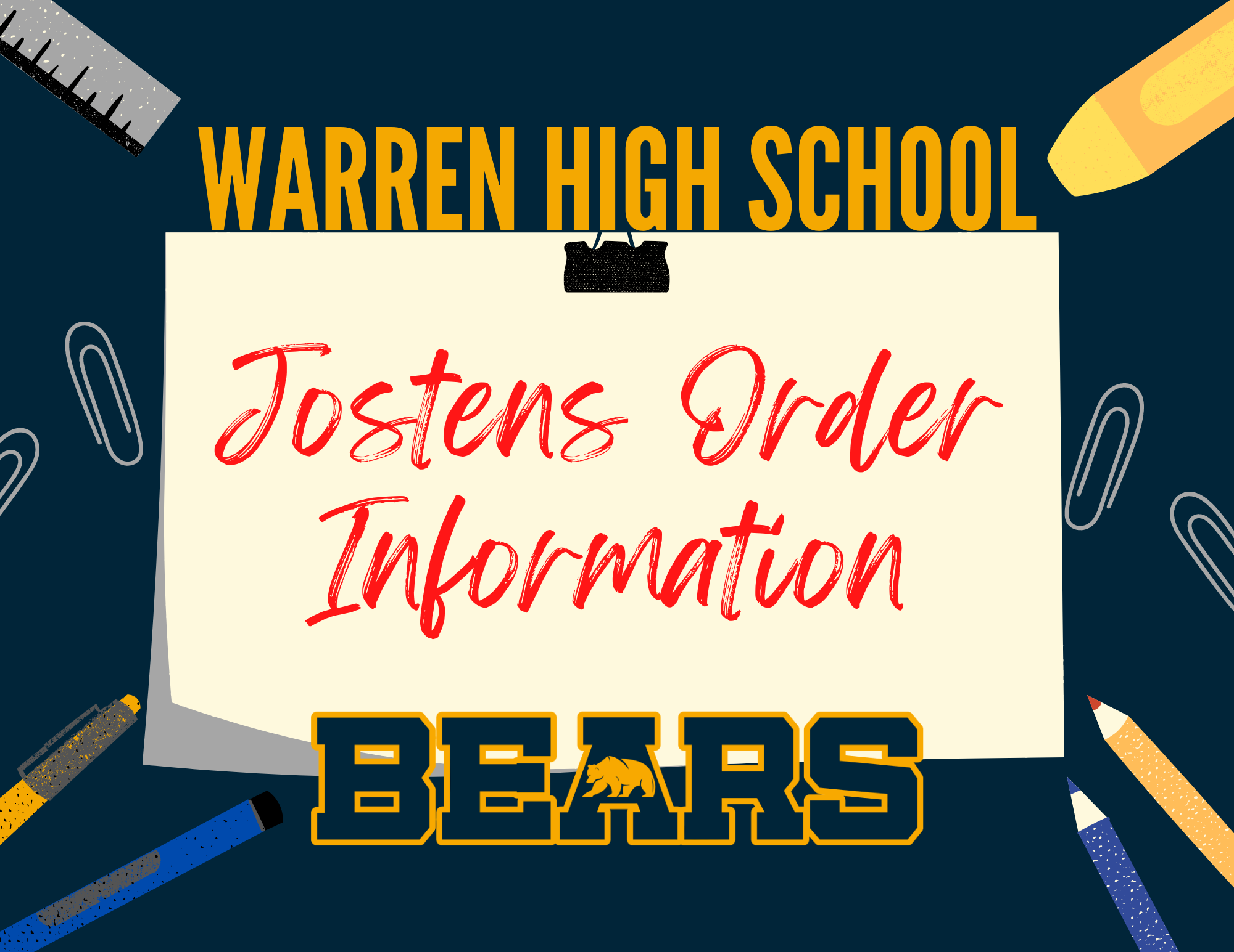 Jostens Orders | Warren High School